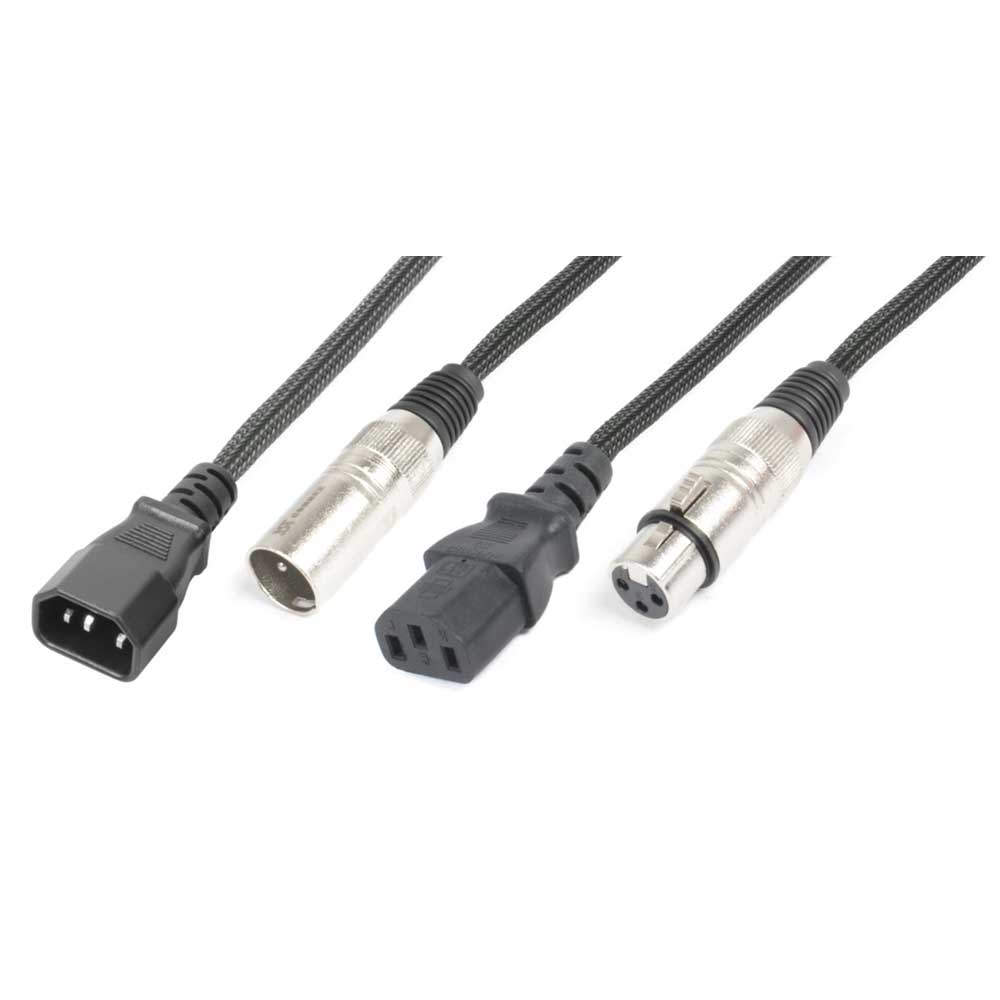 Power Dynamics CX09-5 Light Combi Cable IEC M - XLR M / IEC F - XLR F